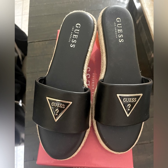 Guess | Shoes | Guess Sandals Black New | Poshmark